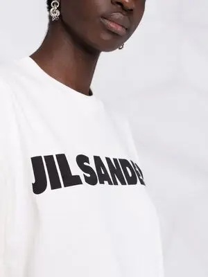 JIL SANDER Boxy-fit Logo-print T-shirt - White