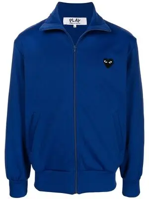 Play Comme Des Garcon Heart-print Track Jacket Blue