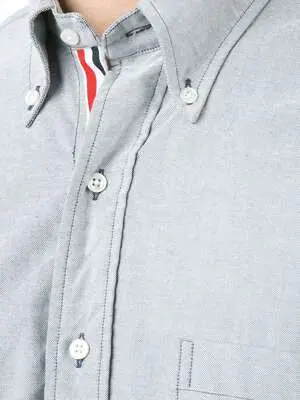 Thom Browne Grosgrain Placket Oxford Shirt - Blue