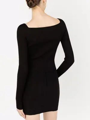 Dolce & Gabbana Ribbed-knit Square-neck Jumper