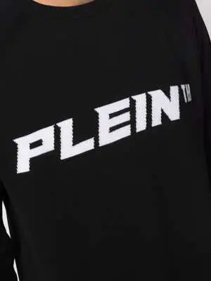 Philipp Plein Logo-print Crew Neck Jumper - Black