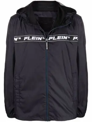 Philipp Plein Logo-print Windbreaker - Blue