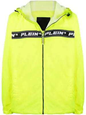 Philipp Plein Logo-tape Hooded Jacket - Yellow