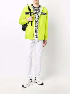Philipp Plein Logo-tape Hooded Jacket - Yellow