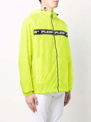 Philipp Plein Logo-tape Hooded Jacket - Yellow
