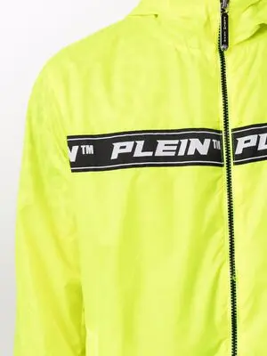Philipp Plein Logo-tape Hooded Jacket - Yellow