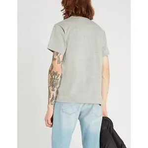 Play Comme Des Garcon Heart-print Cotton-jersey T-shirt Xxl - Grey