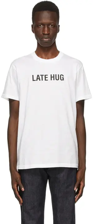 Helmut Lang Helmut Lang SSENSE Exclusive White 'Late Hug' T-Shirt - White/black