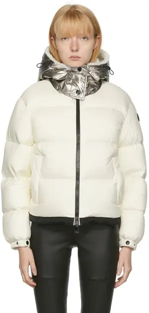 Moncler Moncler Off-White Down Bufonie Puffer Jacket 034 White/silver