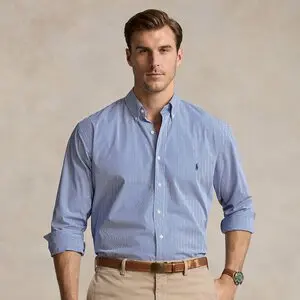 Ralph Lauren Striped Stretch Poplin Shirt - Blue/white