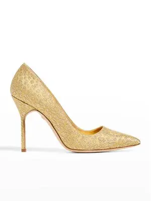 manolo blahnik - 50th Anniversary Bb 105mm Leopard Jacquard Pumps