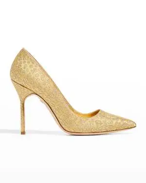 manolo blahnik - 50th Anniversary Bb 105mm Leopard Jacquard Pumps