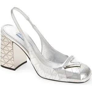 Prada Logo Slingback Sandal