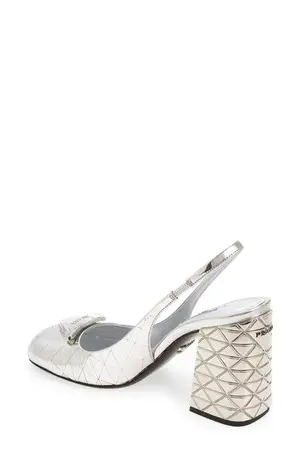 Prada Logo Slingback Sandal