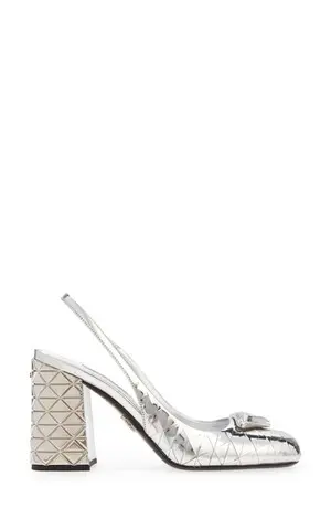 Prada Logo Slingback Sandal