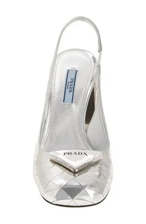 Prada Logo Slingback Sandal