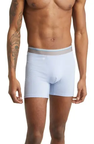 Mack Weldon Airknitx Performance Boxer Briefs Blue Fog