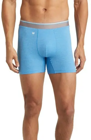 Mack Weldon Airknitx Performance Boxer Briefs Blue Jay Heather