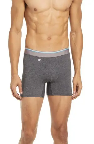 Mack Weldon Airknitx Performance Boxer Briefs Charcoal Heather