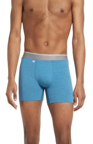 Mack Weldon Airknitx Performance Boxer Briefs Deep Lake Heather