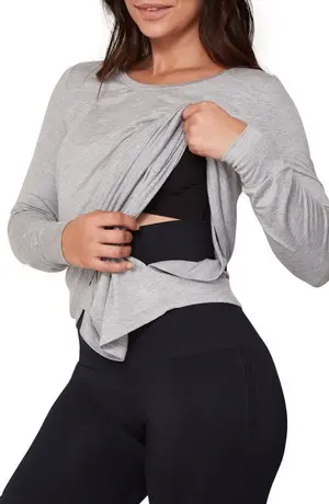 Belly Bandit Perfect Long Sleeve Maternity/nursing T-shirt