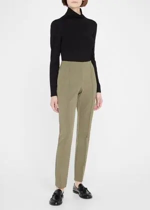 Lafayette 148 New York Veda Jersey Turtleneck Top Black