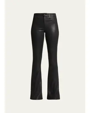 L'Agence Marty Ultra High-rise Flare Jeans - Noir Coate