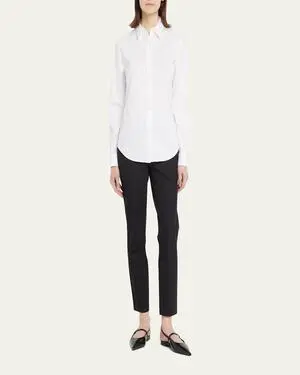 Theory Tenia Long-sleeve Blouse