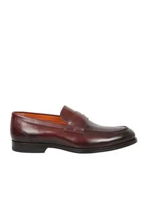 Santoni Penny Loafers Bordeaux