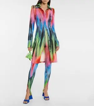 Attico Elton Printed Shirt Dress