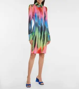 Attico Elton Printed Shirt Dress