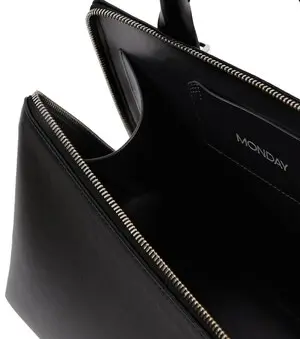 Attico Monday Medium Leather Tote