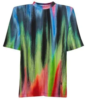 Attico Bella Cotton Jersey T-shirt - Multicoloured