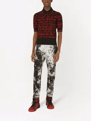 Dolce & Gabbana Acid-wash Two-tone Jeans