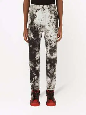 Dolce & Gabbana Acid-wash Two-tone Jeans