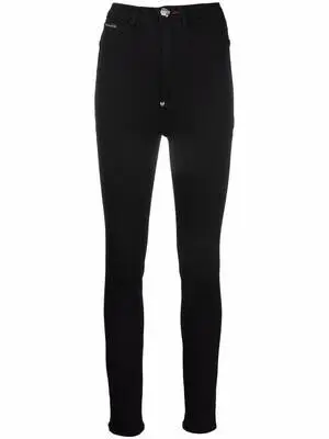 Philipp Plein Super High-waist Skinny Jeans - Black