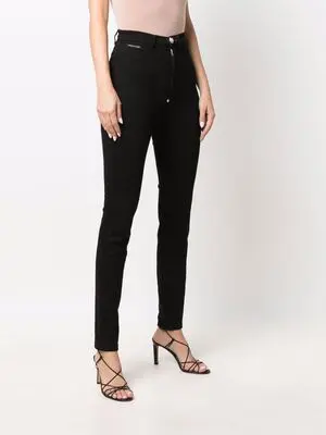 Philipp Plein Super High-waist Skinny Jeans - Black