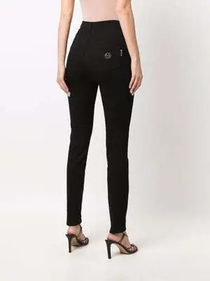 Philipp Plein Super High-waist Skinny Jeans - Black