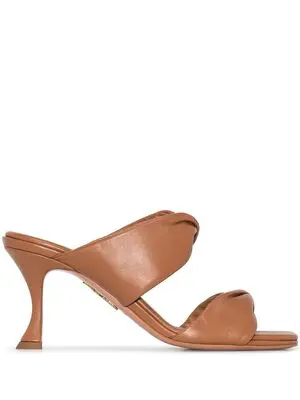 AQUAZZURA Twist 75mm Leather Mules