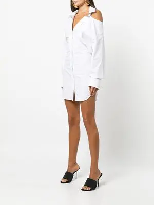 alexander wang white cut out dress Alexander Wang Cut-Out Shirt Dress In White - 59% Off