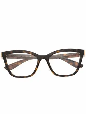 Dolce & Gabbana Tortoiseshell Square-frame Glasses - Brown