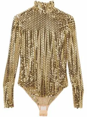 Burberry Ebellished Long-sleeve Bodysuit