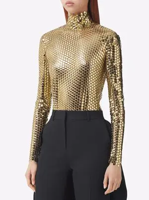 Burberry Ebellished Long-sleeve Bodysuit