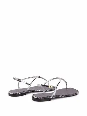 GIUSEPPE ZANOTTI Bellatriks Leather Sandals - Silver