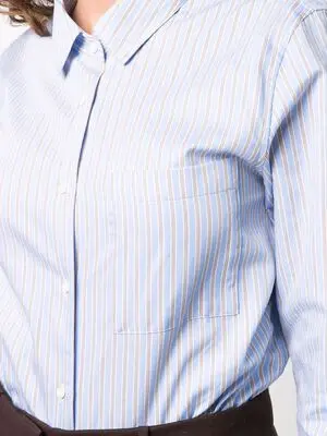Aspesi Striped Cotton Shirt - Blue