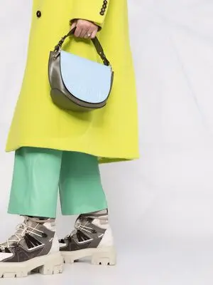 GANNI Recycled-leather Saddle Bag