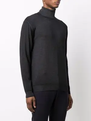 DONDUP Roll-neck Merino Wool Jumper - Black