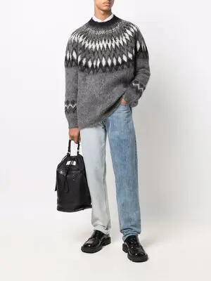 Junya Watanabe Geometric-print Knitted Jumper