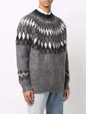 Junya Watanabe Geometric-print Knitted Jumper