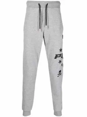 Philipp Plein Logo Drawstring Track Pants - Grey